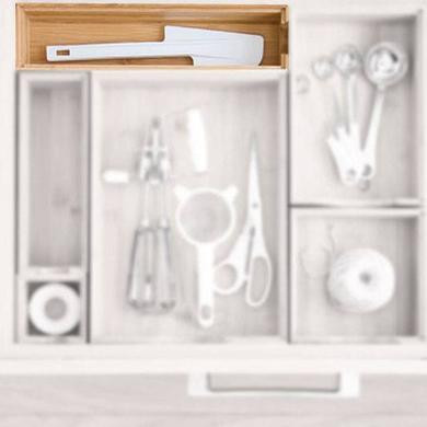 Howards Bamboo Stackable Drawer Organiser - 30.5 x 7.8 x 6.4cm ...