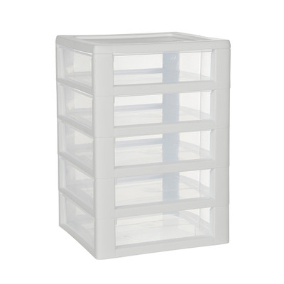 Sterilite Clearview Small 5 Drawer Unit | Howards Storage World