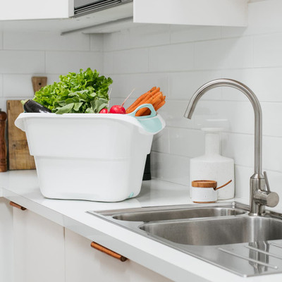 Strucket Straining Bucket 19L - Aqua | Howards Storage World