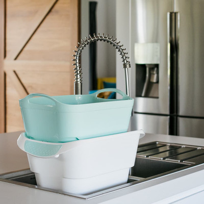 Strucket Straining Bucket 19L - Aqua | Howards Storage World