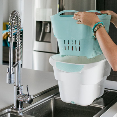 Strucket Straining Bucket 19L - Aqua | Howards Storage World