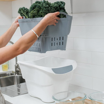 Strucket Straining Bucket 19L - Grey | Howards Storage World