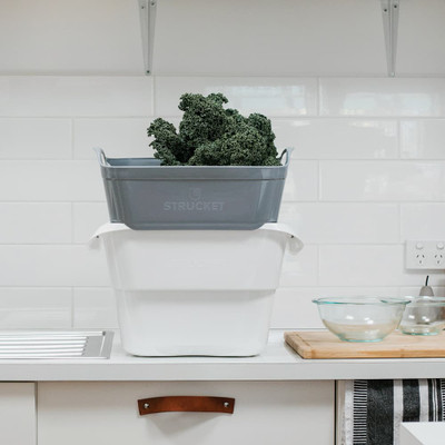 Strucket Straining Bucket 19L - Grey | Howards Storage World