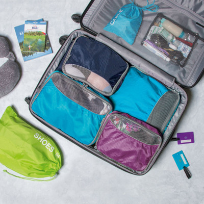 Packing Organisation Travel Cubes Set 3 - Navy | Howards Storage World