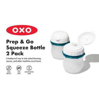 OXO Prep & Go Silicone Squeeze Bottles - 2 Pack | Howards Storage World