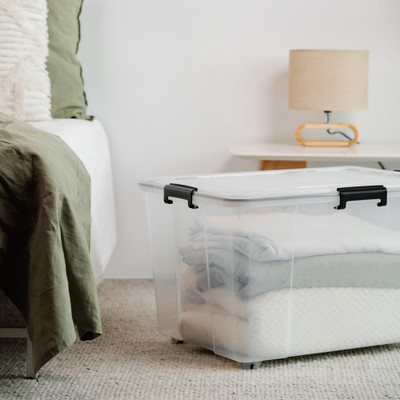 Super Seal Storage Box with Wheels - 80L | Howards Storage World