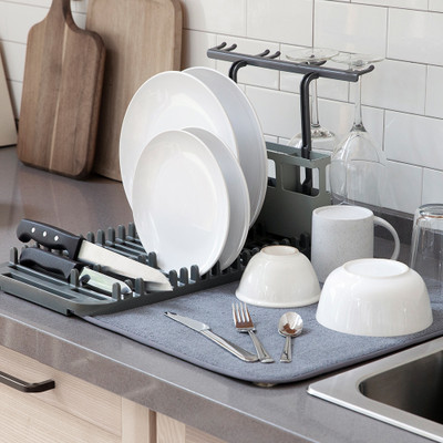 Umbra UDry Dish Rack & Drying Mat | Howards Storage World