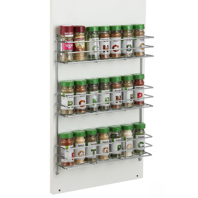 3 Tier Wall Mount Wire Spice Rack - Chrome | Howards Storage World