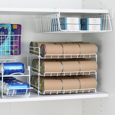 3 Tier Wire Can Rack - White | Howards Storage World