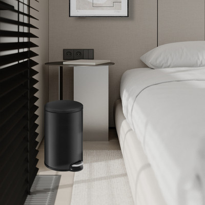 EKO Maggey Step Bin 12L - Black | Howards Storage World