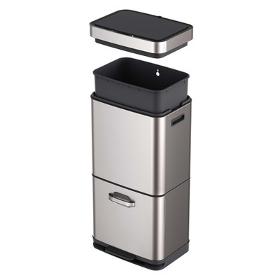 EKO Himalaya Sensor Recycling Bin 35L+25L | Howards Storage World