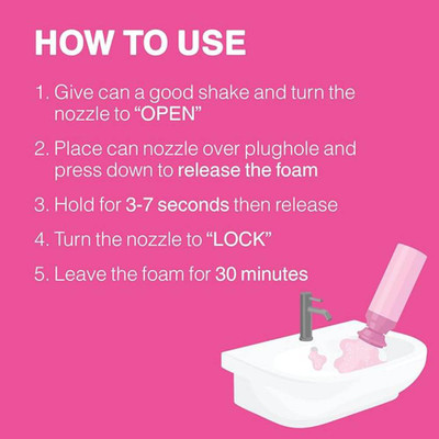 Yugou Get Out Foam Drain Cleaner 450ml | Howards Storage World