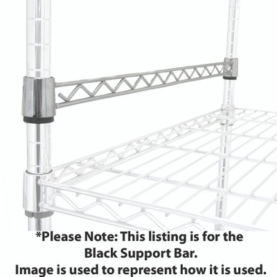 Easy-build Support Bar 46cm - Black | Howards Storage World
