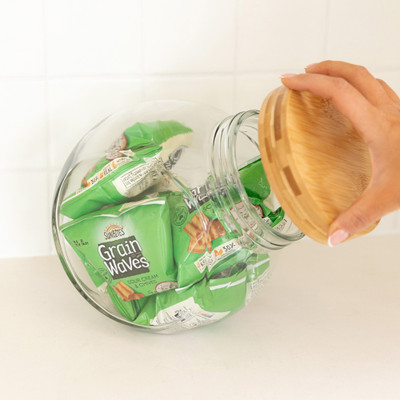 Glass Snack Jar 4L with Bamboo Lid | Howards Storage World