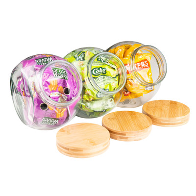 Glass Snack Jar 4L with Bamboo Lid | Howards Storage World