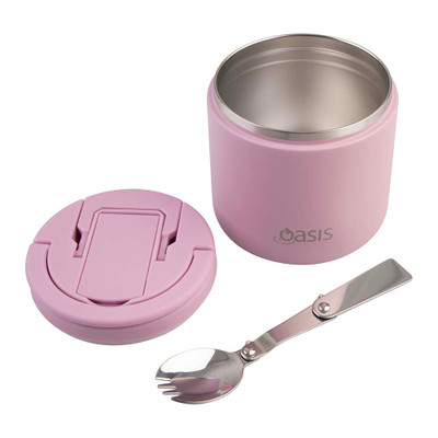 Oasis Stainless Steel Insulated Food Flask 500ml with Spork - Blush ...
