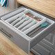 madesmart 8 Compartment Expandable Cutlery Tray - White | Howards ...