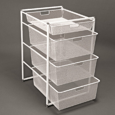 elfa Basics System 45 Mesh Drawer Set - White | Howards Storage World