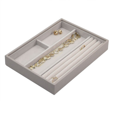 Stackers Classic Ring & Bracelet Jewellery Box Layer - Taupe | Howards ...
