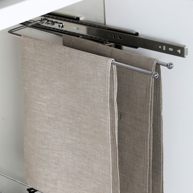 Tansel Pull Out Double Tea Towel Rack with Side Mount Slide Kit ...