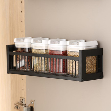 WilliamsWare Wall Mounted Spice Rack Small - Black | Howards Storage World