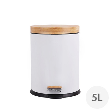 White Magic Eco Basics Rubbish Bin 5L - White | Howards Storage World