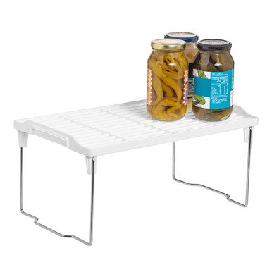 Algo Stackable Kitchen Pantry Shelf - White | Howards Storage World