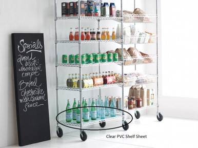 Easy-build Clear PVC Shelf Sheet 66 x 36cm | Howards Storage World