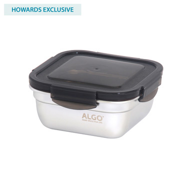 Algo Stainless Steel Square Container - 550ml | Howards Storage World