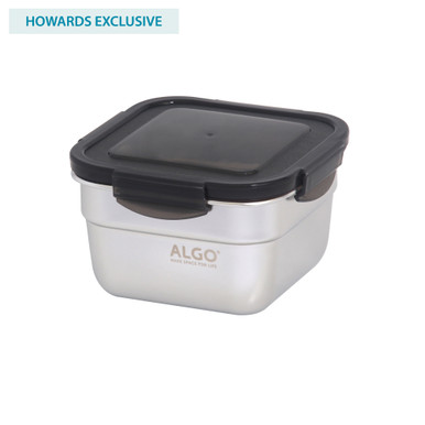 Algo Stainless Steel Square Container - 780ml | Howards Storage World