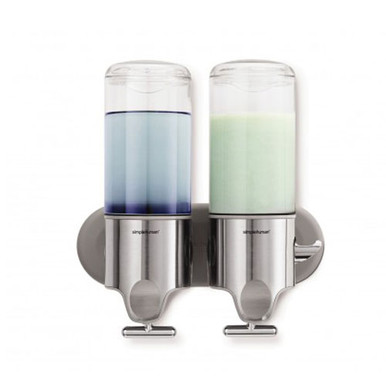 simplehuman Twin Shampoo and Soap Dispenser | Howards Storage World
