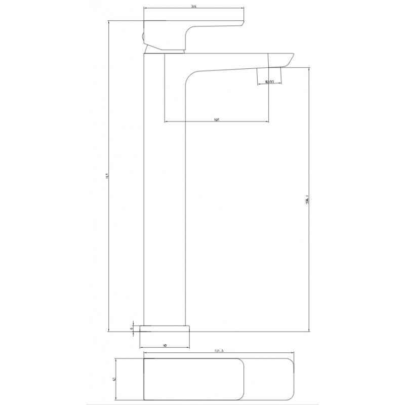 Orca Black - Swansea Free standing Mono Mixer Tap