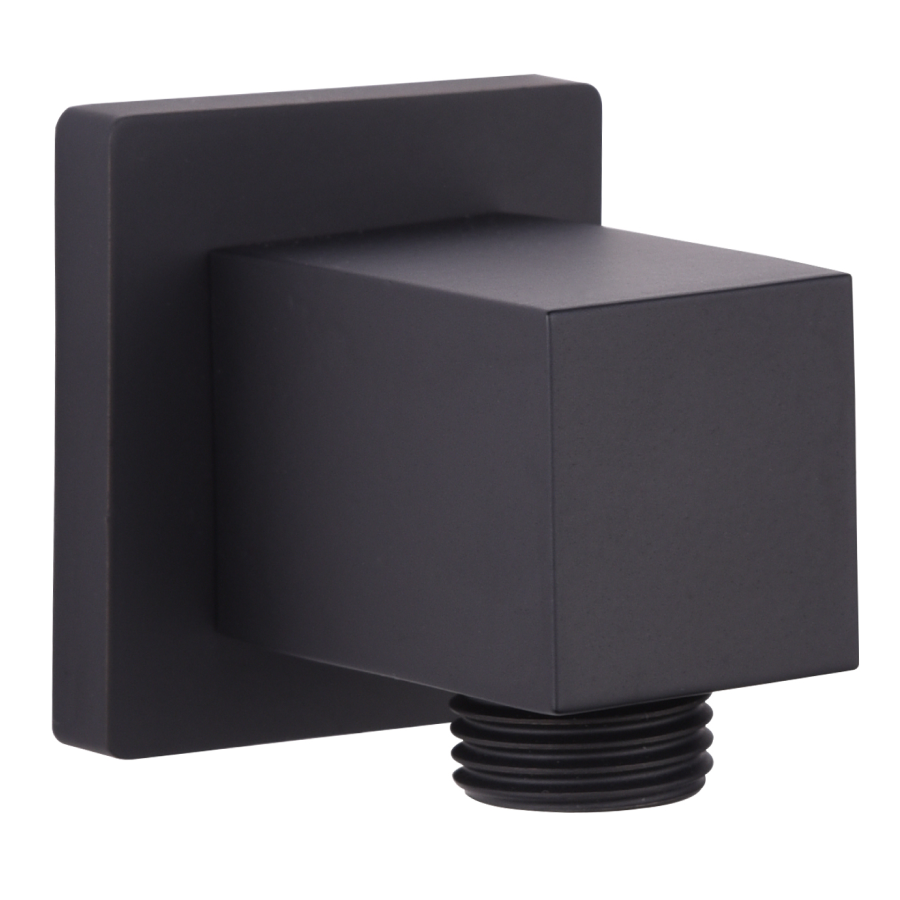 Orca Matte Black - Square Wall Outlet Elbow