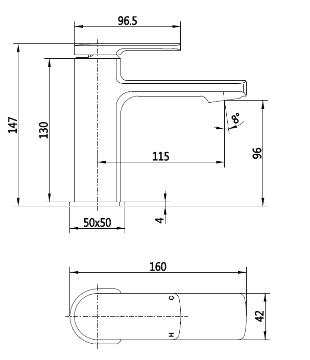 Wrexham Orca Mono Mixer Tap & Waste - The Wetroom Store