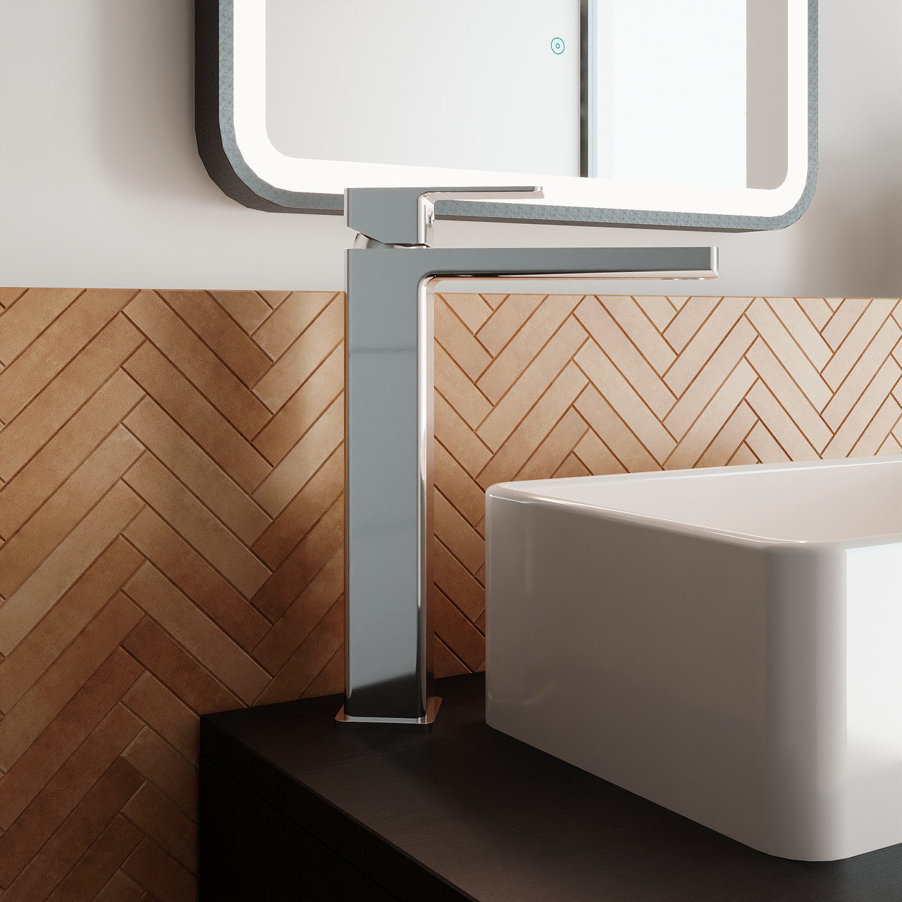 High-Rise Mono Basin Mixer (Chrome) - The Wetroom Store