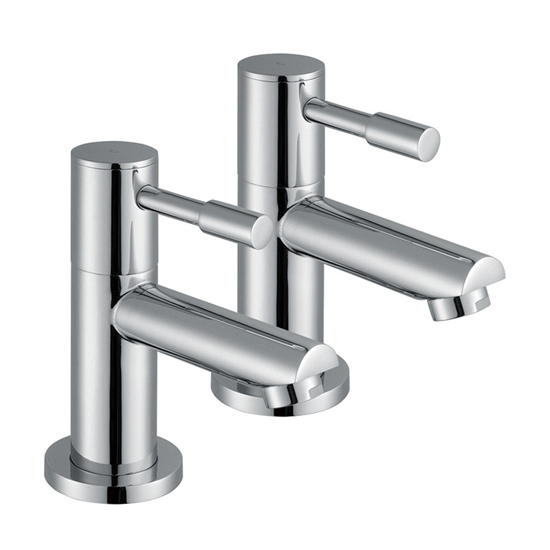Puro Chrome Basin Pillar Taps - The Wetroom Store