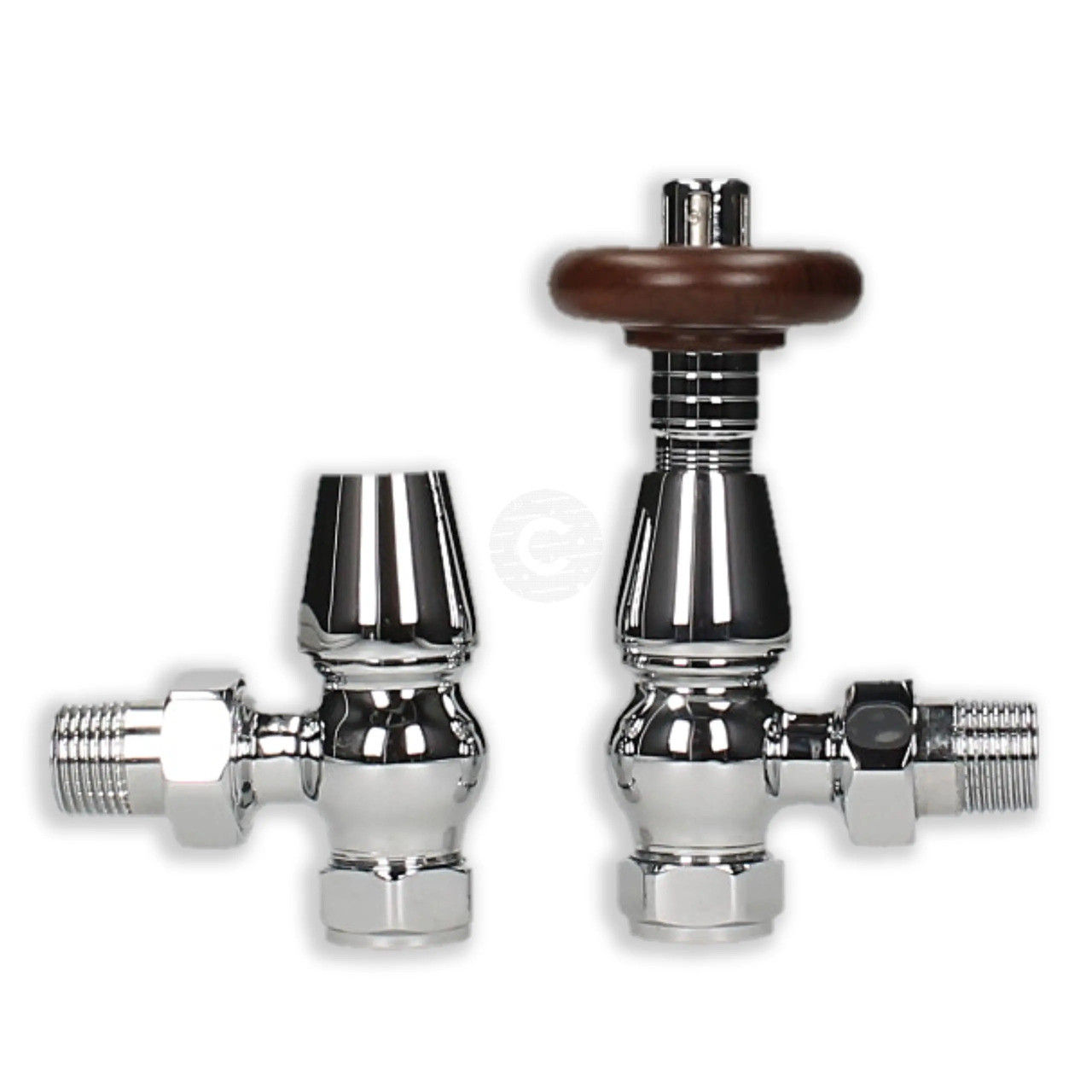 Bentley Traditional 15 mm Chrome TRV & Lockshield Valve Set - The ...