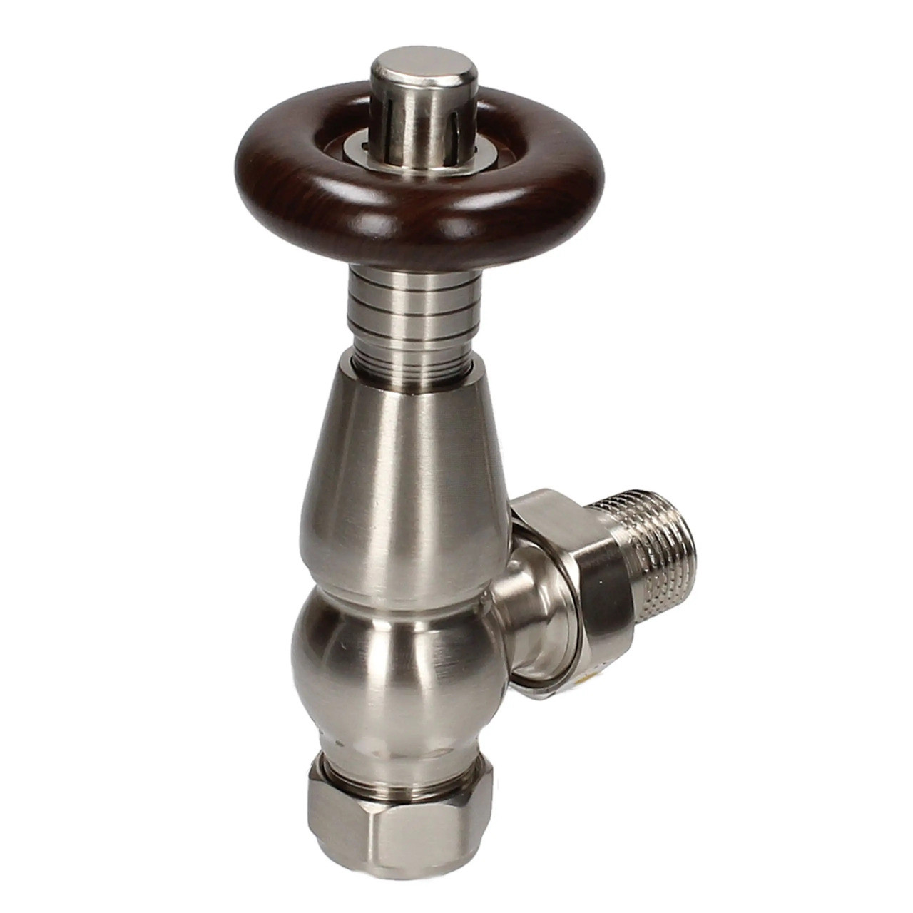 Bentley Traditional 15 mm Silver Nickel TRV & Lockshield Valve Set ...