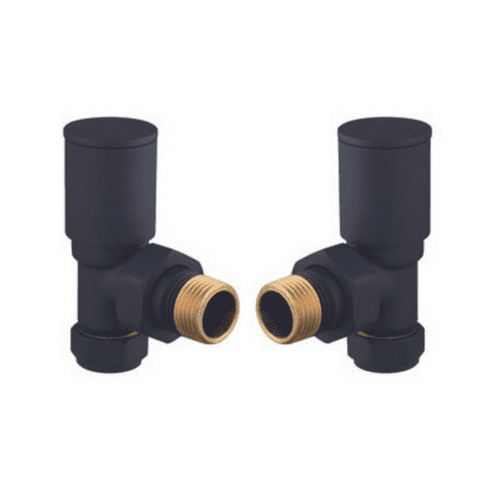Modern Round Black Angled Valves