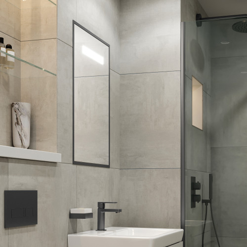 Recessed Cabinet - with Anthracite Surround - The Wetroom Store