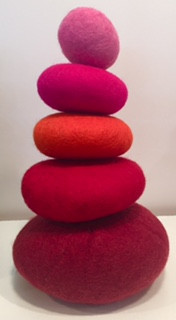 Stacking Set/5pc Red - Papoose Toys Pte Ltd