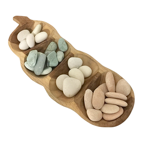 Tamarind Sorting Bowl with Pebbles. - Papoose Toys Pte Ltd