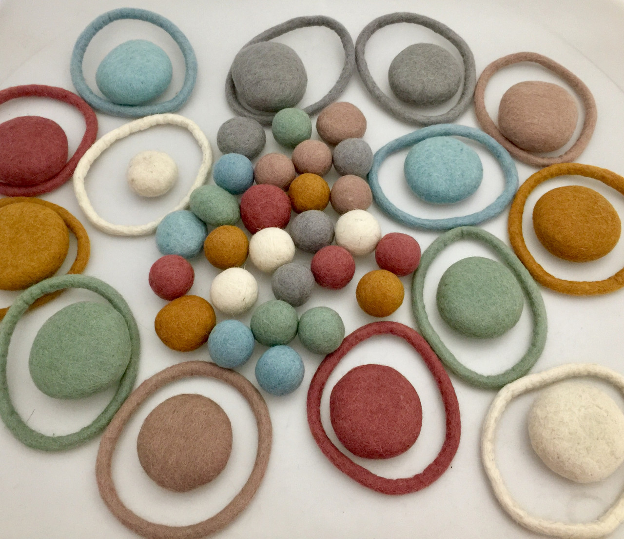 Earth Stack-Sort-Roll-Throw Set/63pc - Papoose Toys Pte Ltd