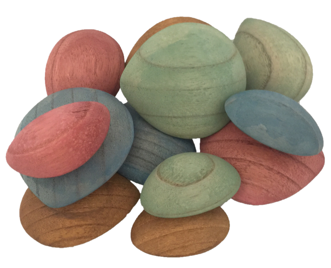 Earth Wood Pebbles/12pc - Papoose Toys Pte Ltd