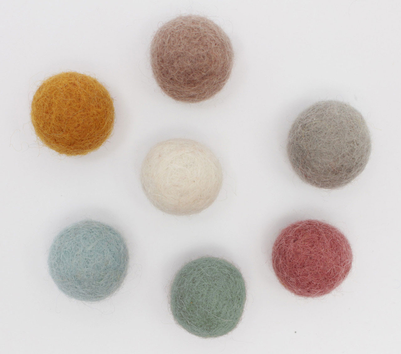 Earth Felt Balls 3.5cm/ 49 pieces - Papoose Toys Pte Ltd
