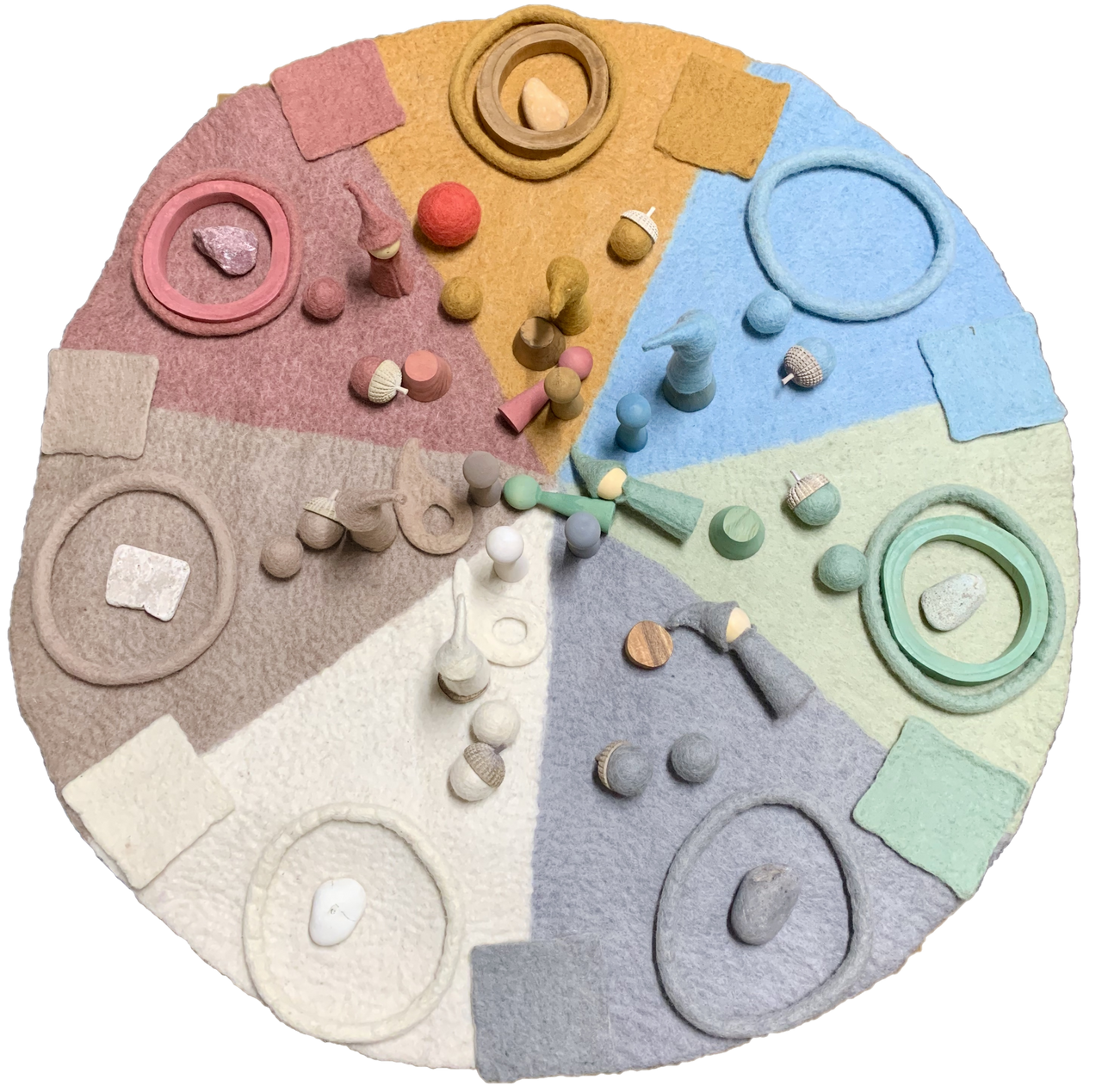 90cm Earth Rainbow Mat - Papoose Toys Pte Ltd