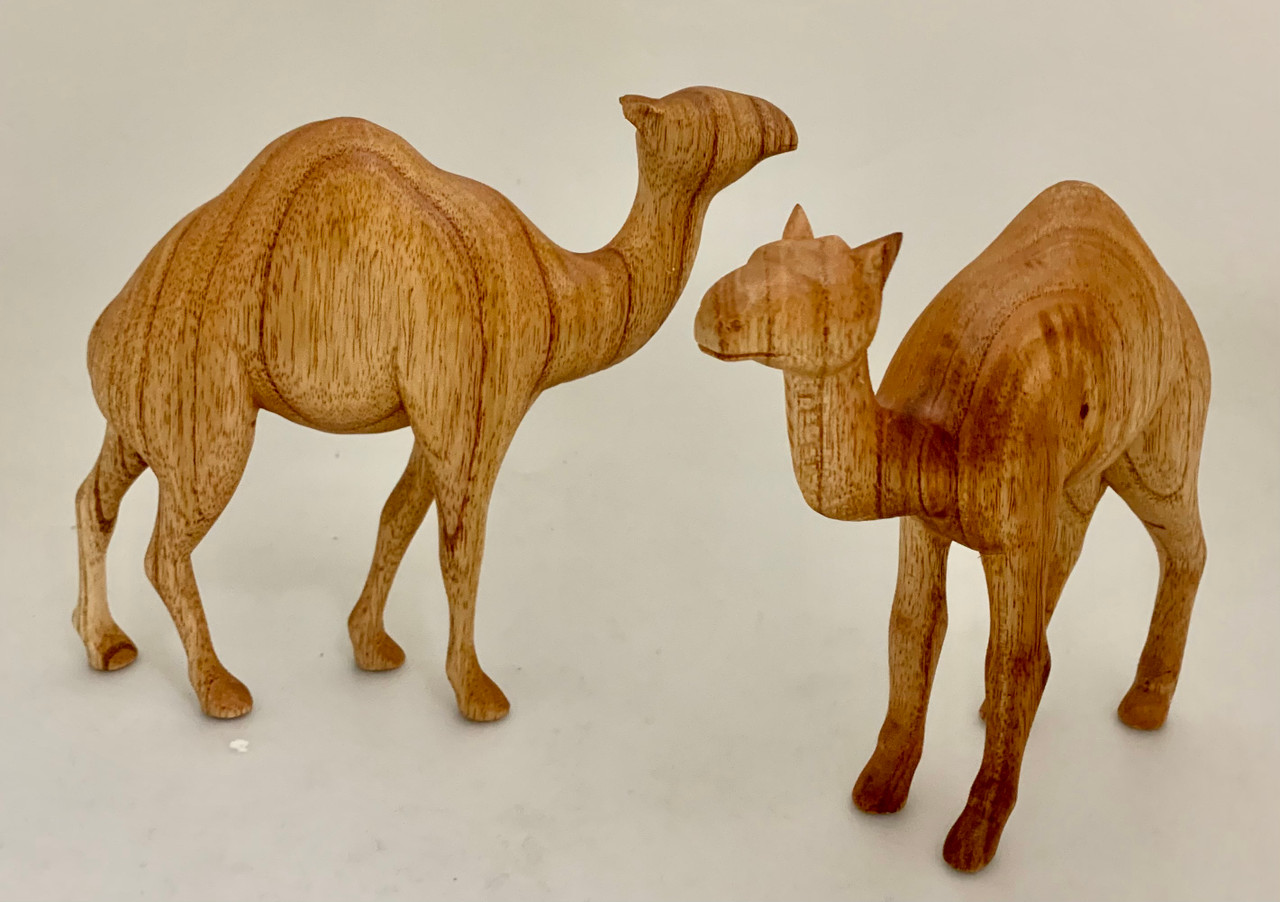Wood Camels/2pc - Papoose Toys Pte Ltd