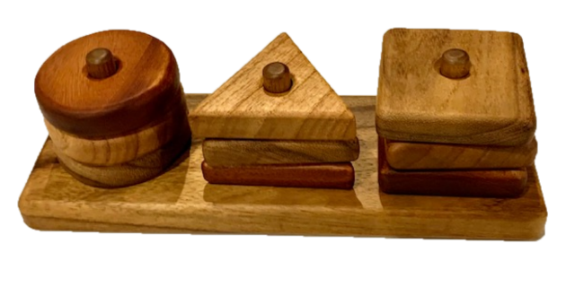 Rectangular Shape Stacker/10pc - Papoose Toys Pte Ltd