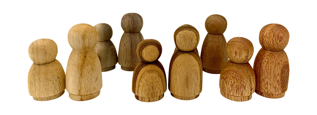 Mini Ww Wood Folk10pc Papoose Toys Pte Ltd