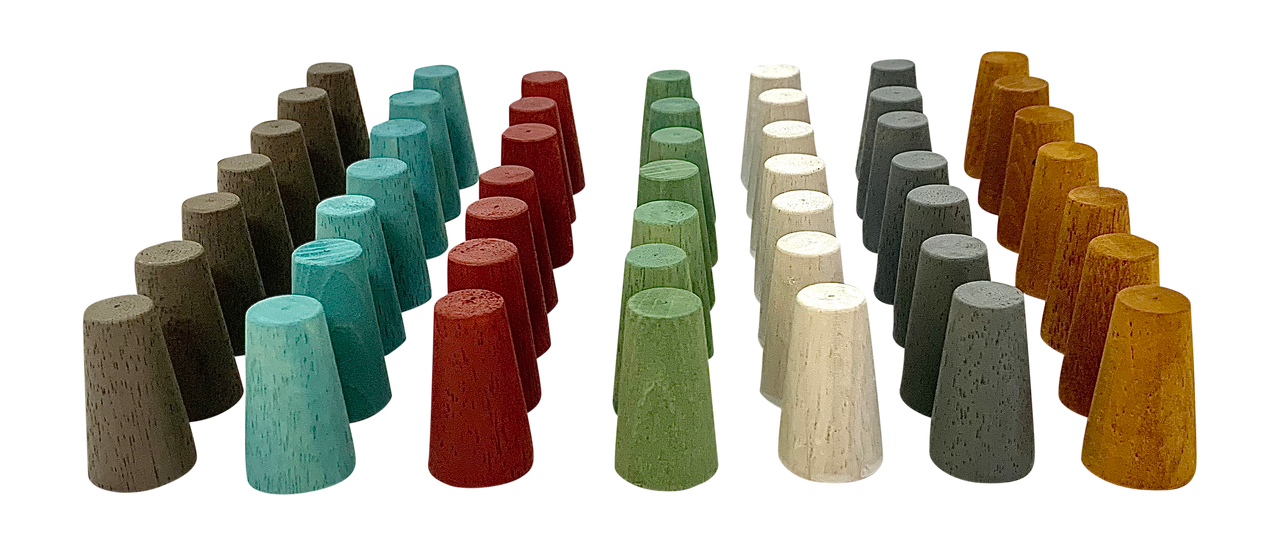 Mini Earth Cones/49pc - Papoose Toys Pte Ltd